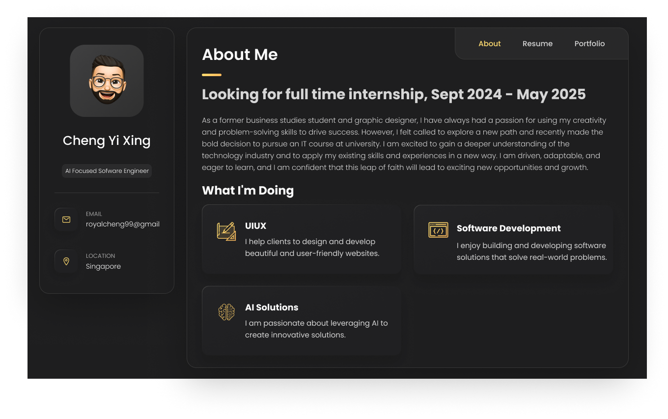 Home | Yi Xing's Portfolio Website